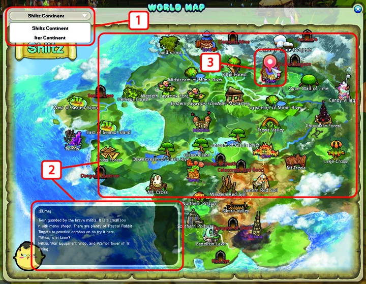 World Map Interface | Seal Online Wiki | Fandom