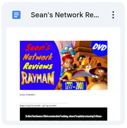 Sean's Network Reviews: Rayman: The Animated Series/Original Script ...
