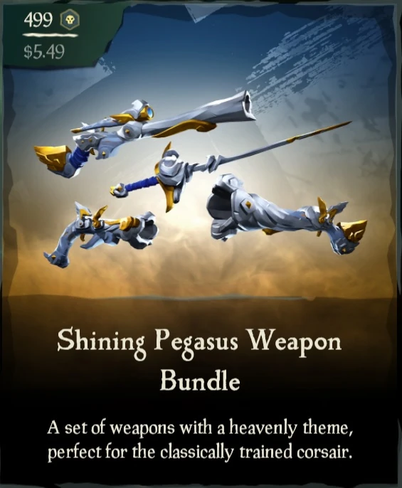 Shining Pegasus Weapon Bundle | The Sea of Thieves Wiki