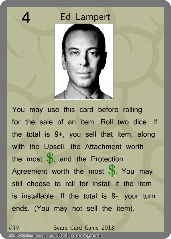 Ed Lampert | Sears Cards Wiki | Fandom