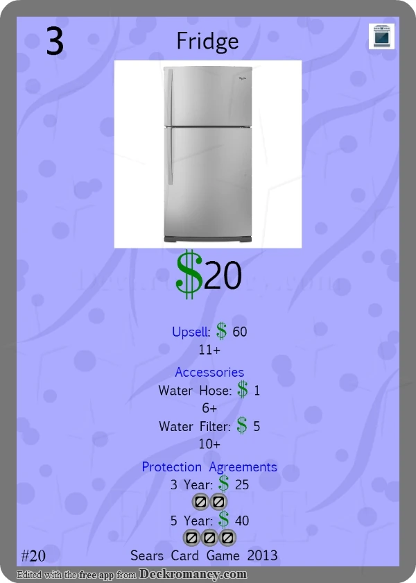 Fridge | Sears Cards Wiki | Fandom