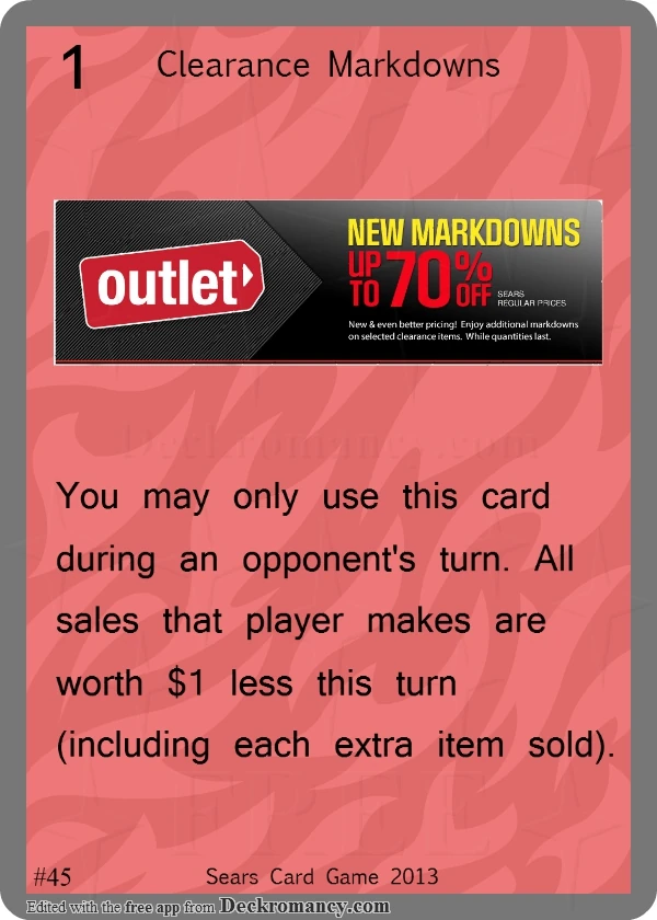 Clearance Markdowns | Sears Cards Wiki | Fandom