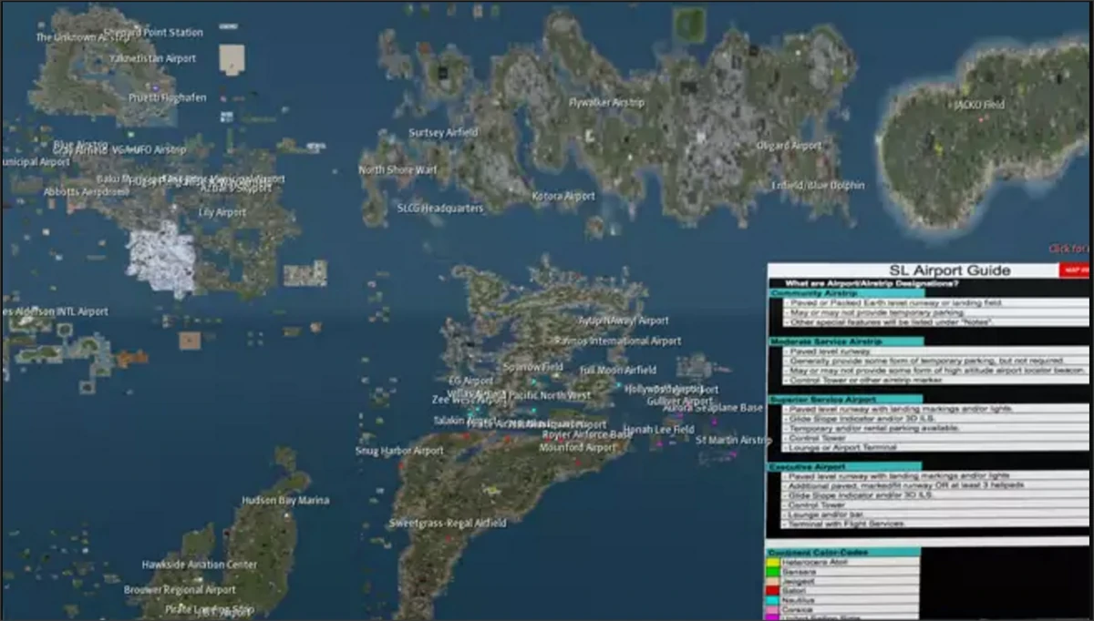 Old historic maps of SL Aviation | Second Life Aviation Wiki | Fandom