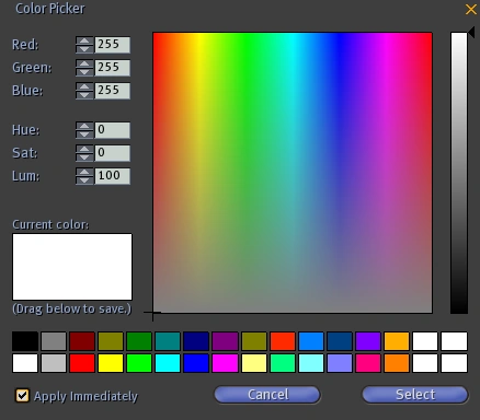 Color Picker Window | Second Life Wiki | Fandom