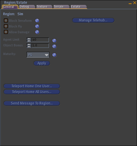 Estate Window | Second Life Wiki | Fandom