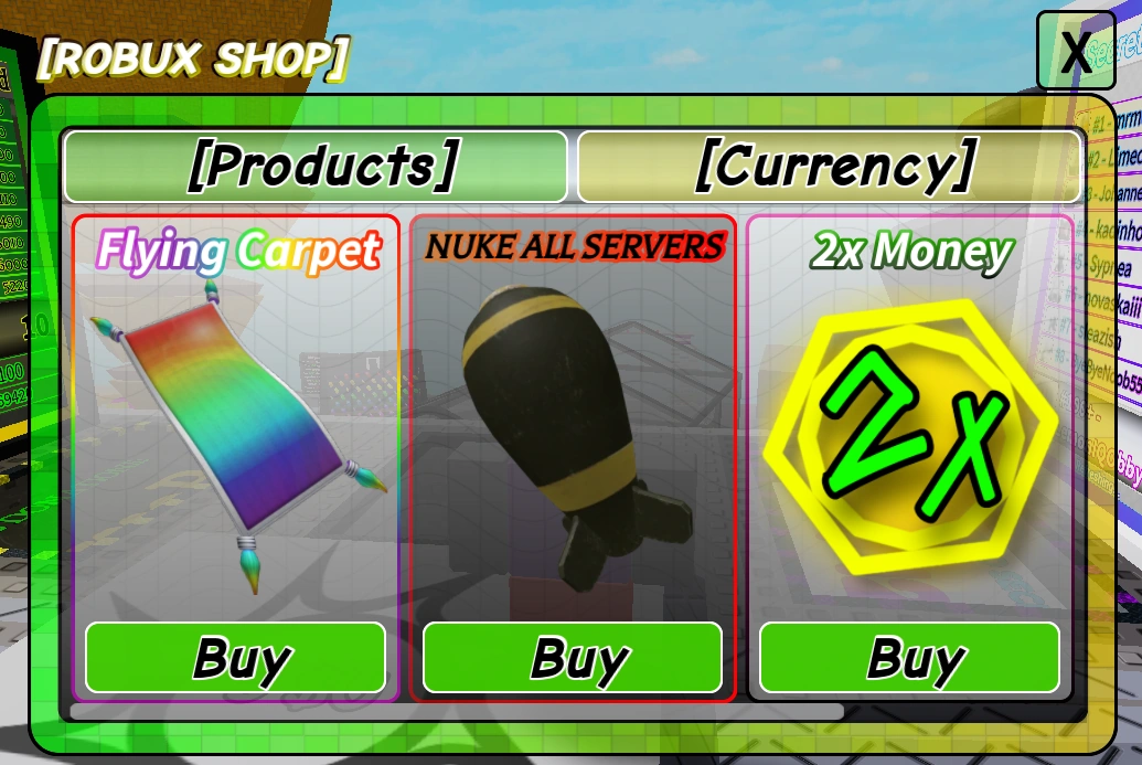 Robux Shop UI | Secret Universe Wiki | Fandom