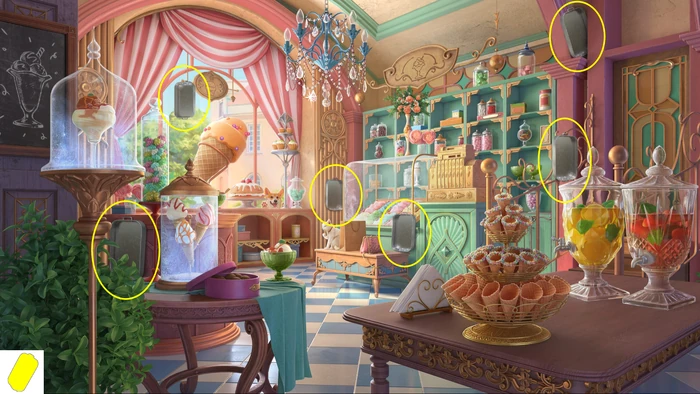 Ice Cream Parlor Object Locations | Seekers Notes: Hidden Mystery Wiki ...