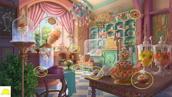 Ice Cream Parlor Object Locations | Seekers Notes: Hidden Mystery Wiki ...