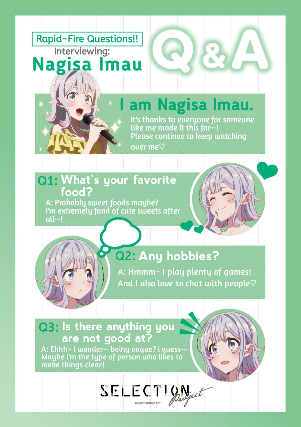 Nagisa Imau | SelectionProject Wiki | Fandom