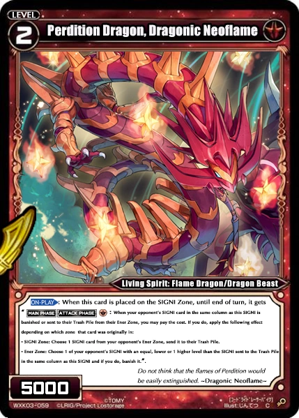 Perdition Dragon, Dragonic Neoflame | Selector WIXOSS Fanon Wiki | Fandom