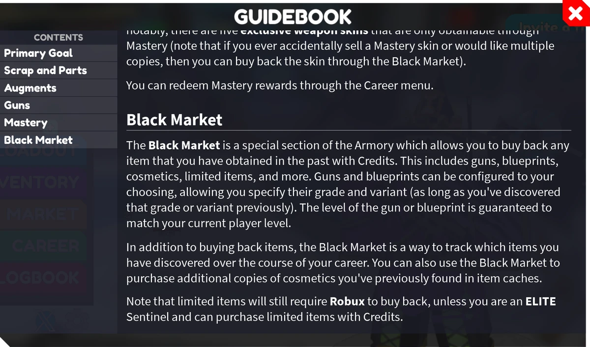 Black Market | Sentinel Wiki | Fandom