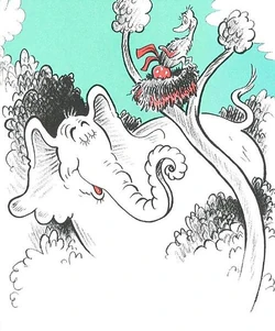 horton hatches an egg coloring pages