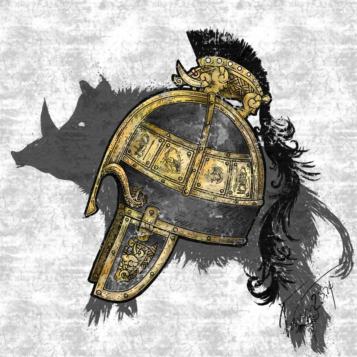 Germanic boar helmet | Shadow Stalkers Wiki | Fandom