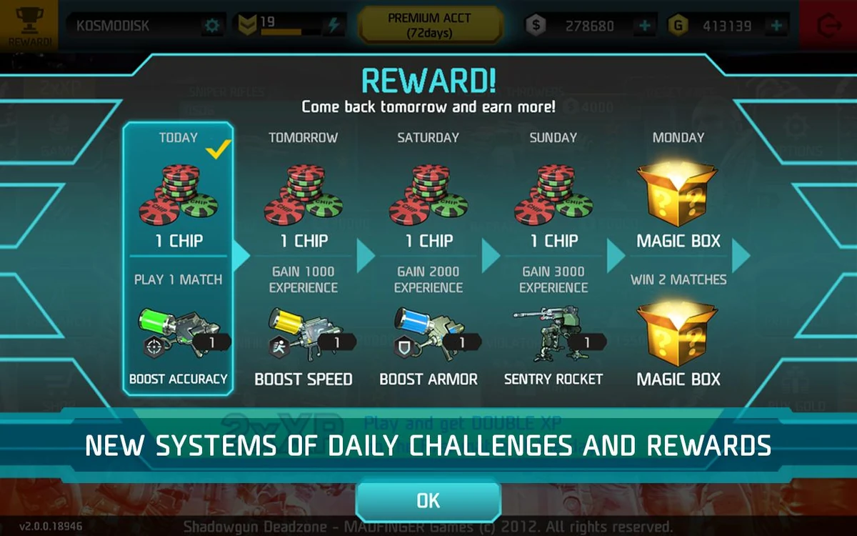 Daily Reward | Shadowgun Encyclopedia | Fandom