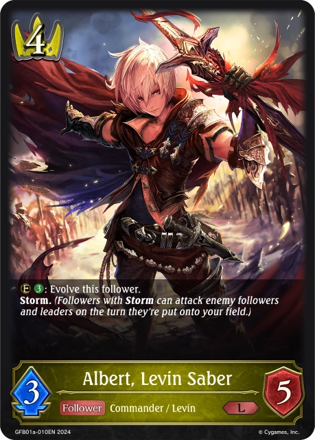 Albert, Levin Saber/Shadowverse: Evolve | Shadowverse Wiki | Fandom