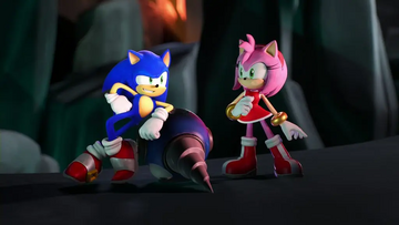 Sonic And Amy Hugging Sonic X