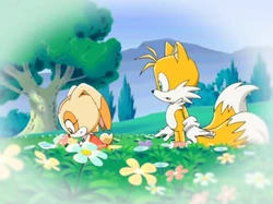 Sonic X Tails And Cream Kiss