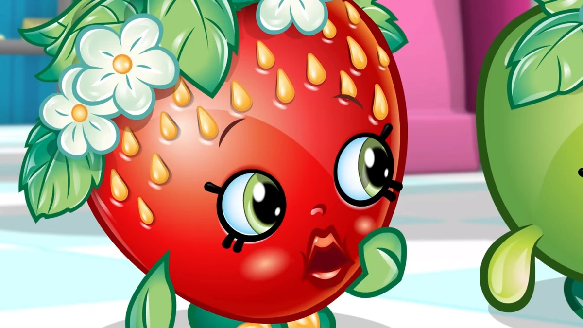 how to draw strawberry kiss shopkin