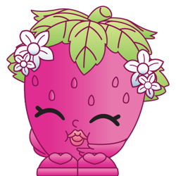 how to draw strawberry kiss shopkin