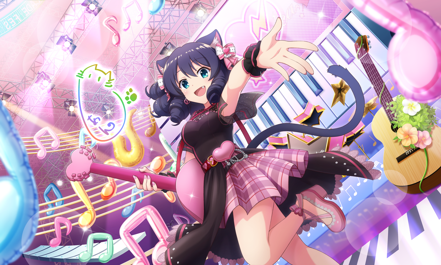 Cyan Show By Rock Show By Rock Artist Request Official Art Third Party Source 1girl