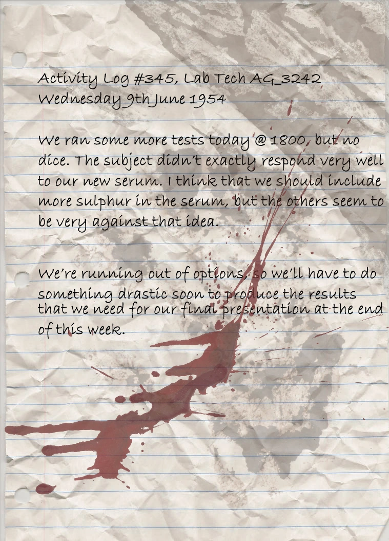 Lab tech AG3242 | Shrieking Darkness Wiki | Fandom