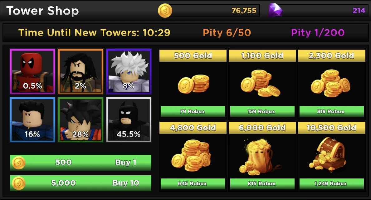 Tower Shop | Ultimate Tower Defense Wiki | Fandom