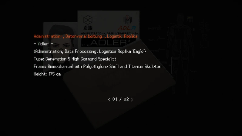 Replika Overview: ADLR | SIGNALIS Wiki | Fandom