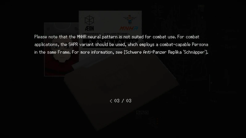 Replika Overview: MNHR | SIGNALIS Wiki | Fandom