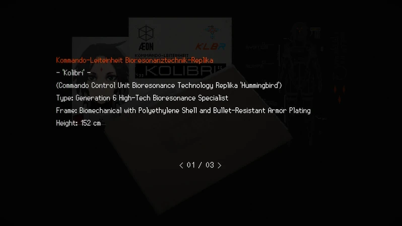 Replika Overview: KLBR | SIGNALIS Wiki | Fandom