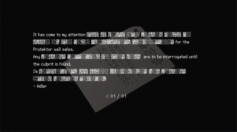 Memorandum: Wall Safe Codes (garbled) | SIGNALIS Wiki | Fandom