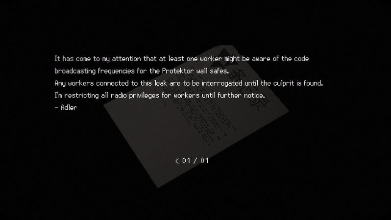 Memorandum: Wall Safe Codes | SIGNALIS Wiki | Fandom