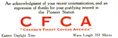 CFCA AM (defunct) Sign On & Sign Off | Signons and Signoffs Wiki | Fandom