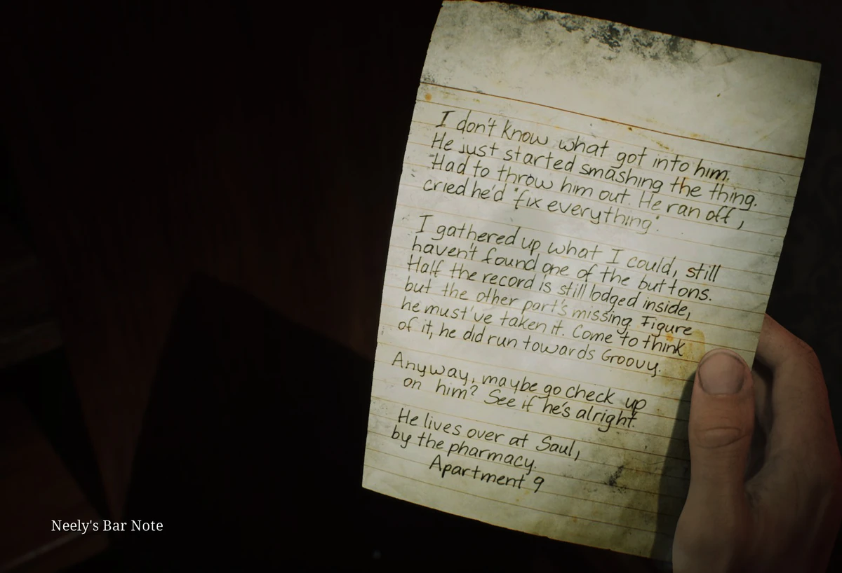 Neely's Bar Note | Silent Hill Wiki | Fandom