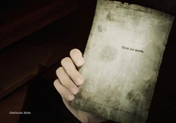 Ominous Note | Silent Hill Wiki | Fandom