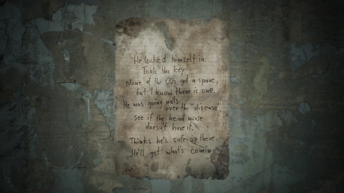 Warden Door Note | Silent Hill Wiki | Fandom