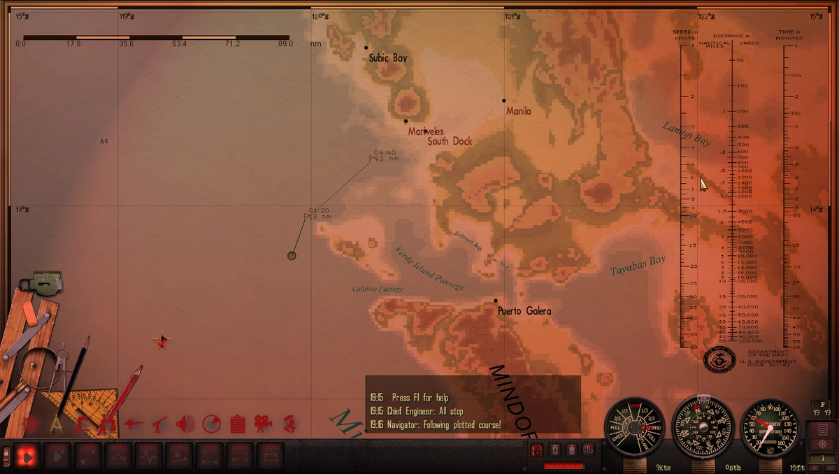 SH4 Navigation Map | Silent Hunter Wiki | Fandom