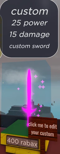 Custom (robux) | Silly Sword Game Wiki | Fandom
