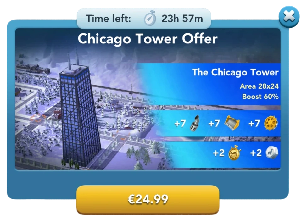 Chicago Tower Offer | SimCity BuildIt Wiki | Fandom