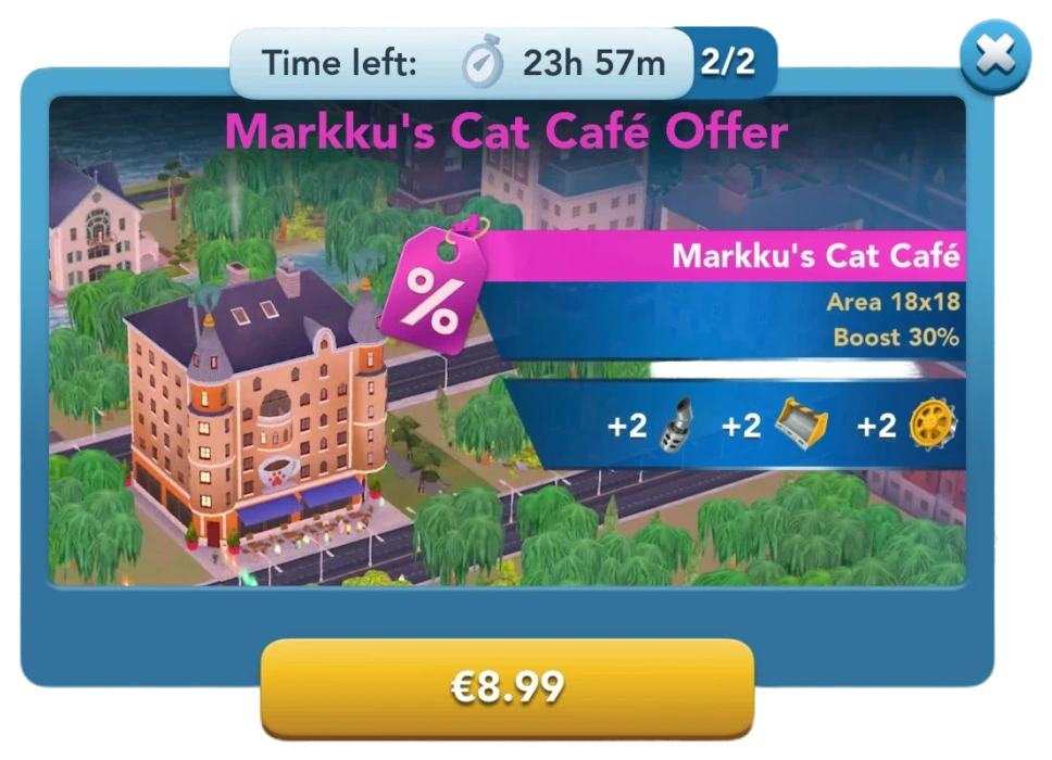 Markku's Cat Cafe Offer | SimCity BuildIt Wiki | Fandom