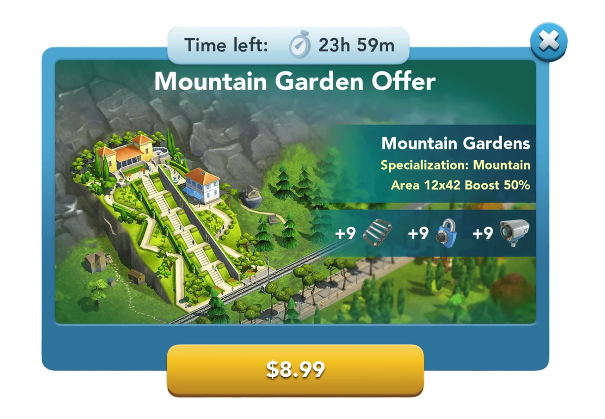 Mountain Garden Offer | SimCity BuildIt Wiki | Fandom