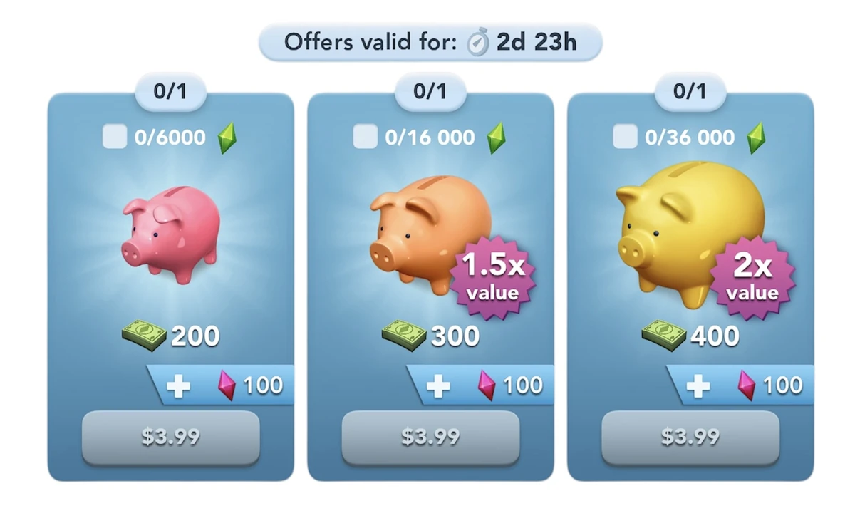 Piggy Bank Offers | SimCity BuildIt Wiki | Fandom