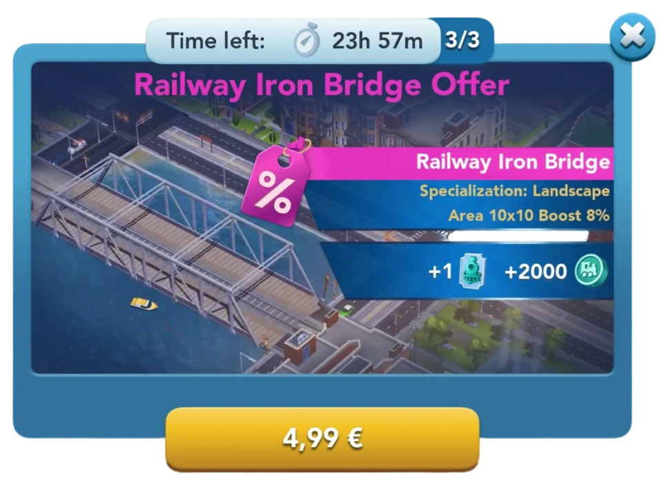 Railway Iron Bridge Offer | SimCity BuildIt Wiki | Fandom