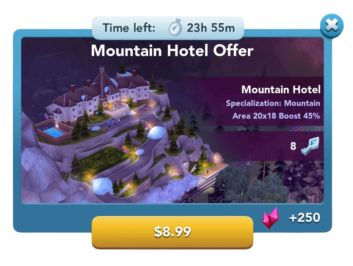 Mountain Hotel Offer | SimCity BuildIt Wiki | Fandom