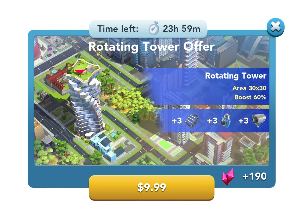 Rotating Tower Offer | SimCity BuildIt Wiki | Fandom