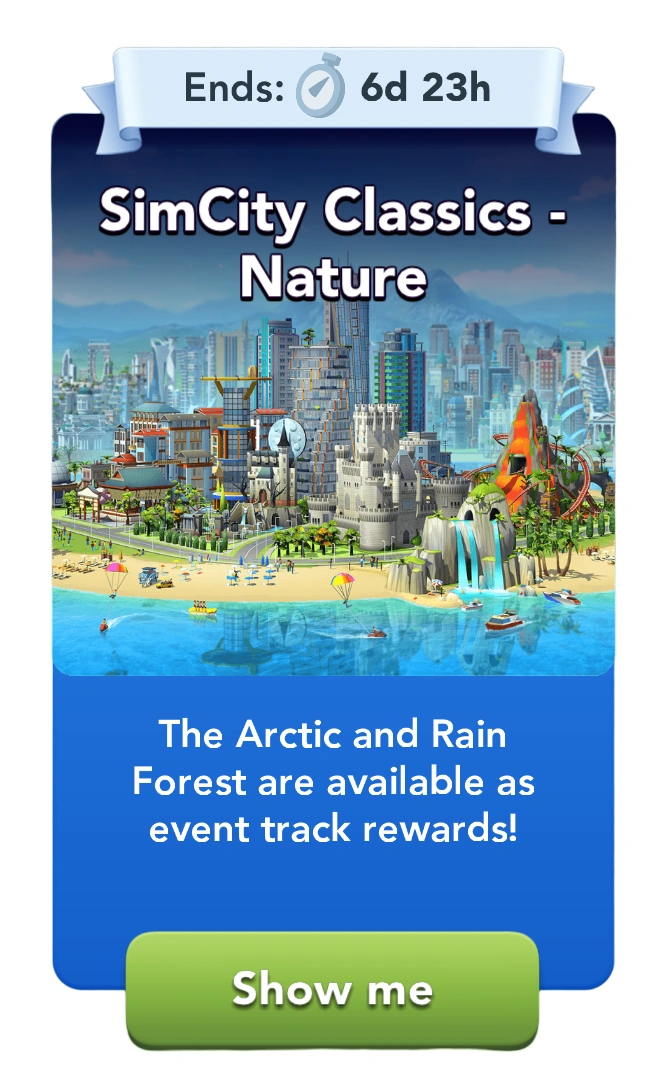 SimCity Classics - Nature (Event Track) | SimCity BuildIt Wiki | Fandom
