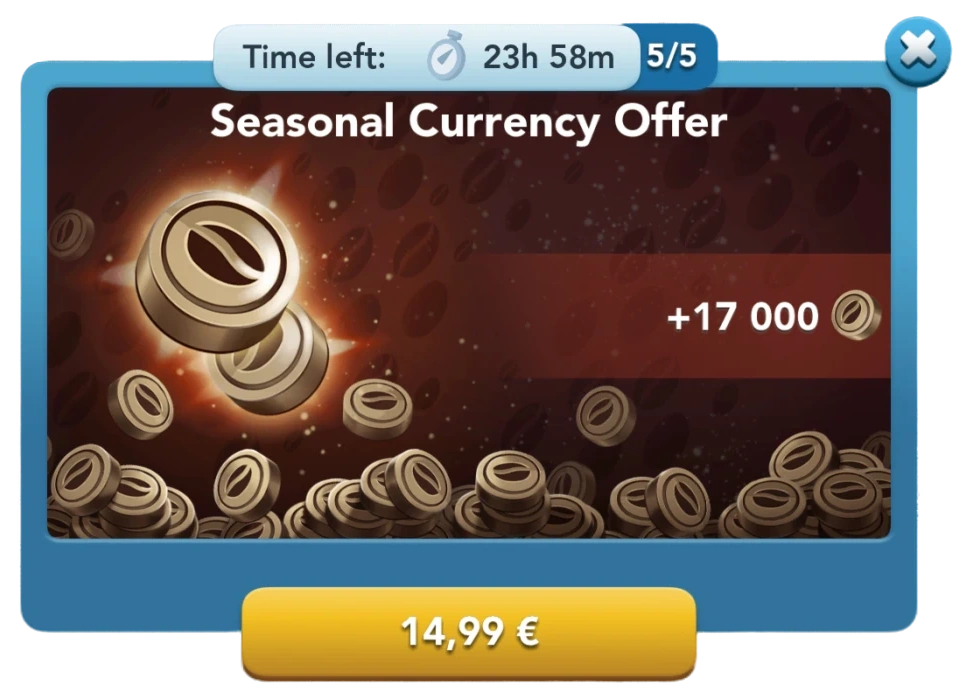 Seasonal Currency Offer - Coffee Coins | SimCity BuildIt Wiki | Fandom