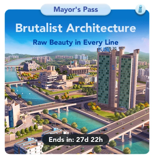 Mayor's Pass Season 53: Brutalist Architecture | SimCity BuildIt Wiki ...