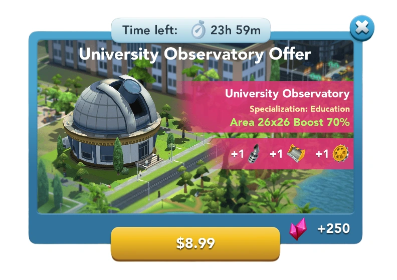 University Observatory Offer | SimCity BuildIt Wiki | Fandom