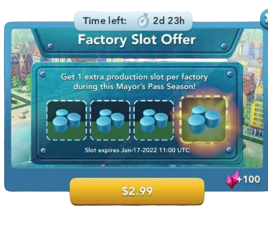 Factory Slot Offer | SimCity BuildIt Wiki | Fandom
