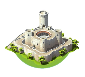 2d Sprite Medieval Castle Round Tower Building, Castle, Defense,